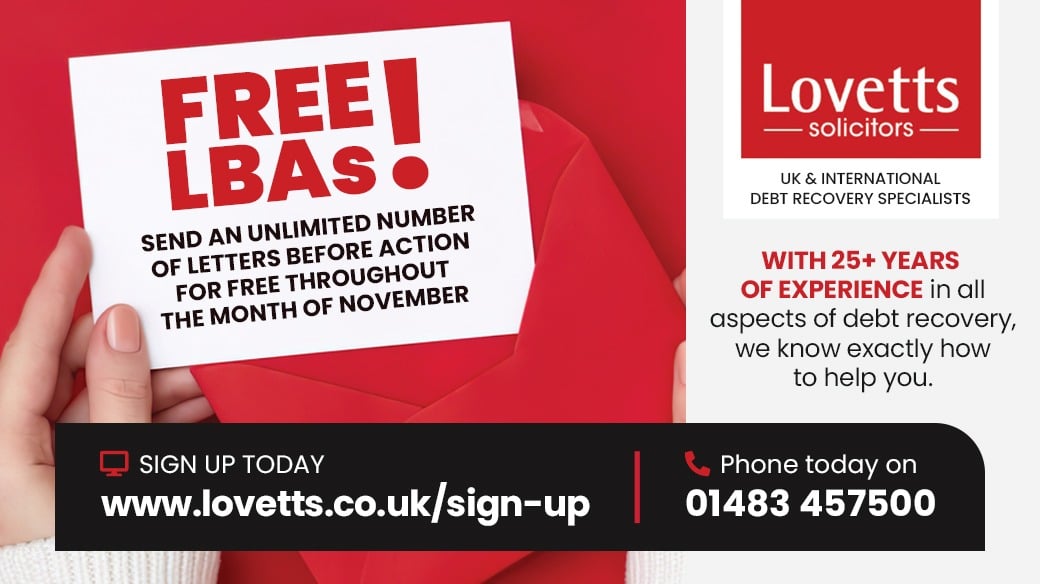 FREE LBAs in November - Lovetts Solicitors
